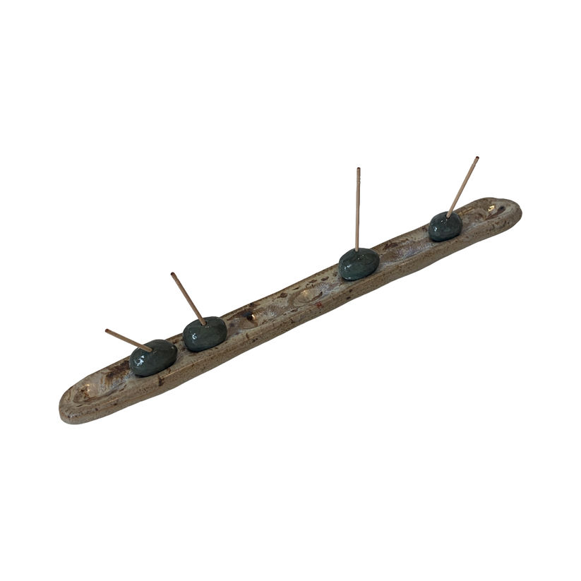 AKIKO HANAZAKI | ‘Long Olive Holder’ | Olive Indented Ceramic Plate ...