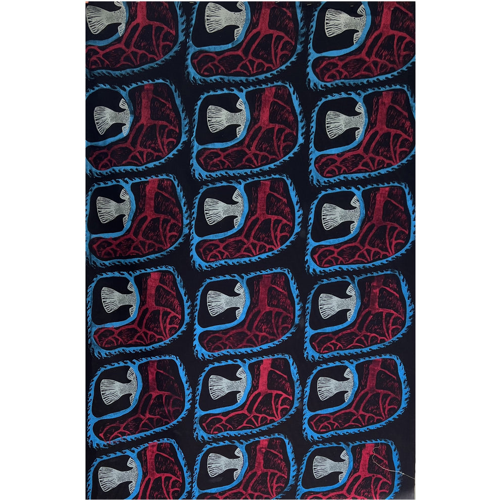 HANNAH PARKER | 'Mangrove' | Linocut / handpaint on linen – NorthSite Store