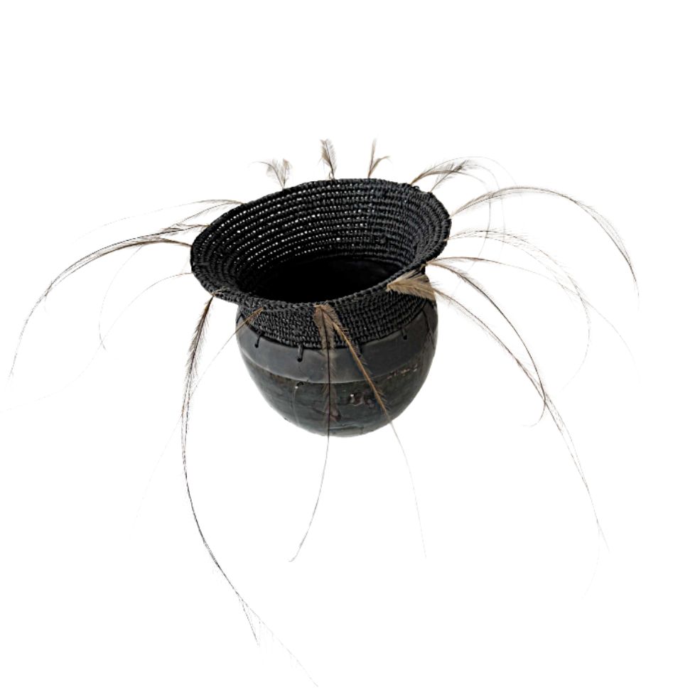 MONIQUE BURKHEAD | ‘Clay + Weave (5)’ | Raku glazed + fired ceramic ...