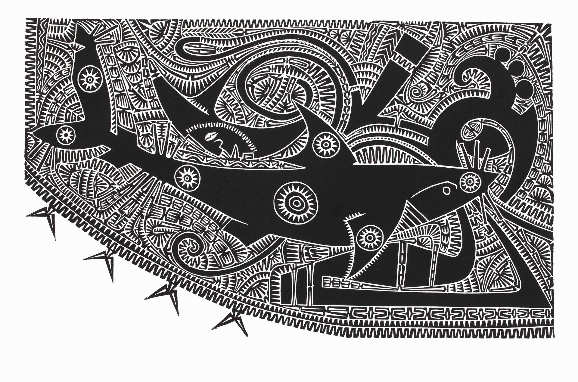 BRIAN ROBINSON | 'Baidam Thithuyil' | Linocut Print – NorthSite Store