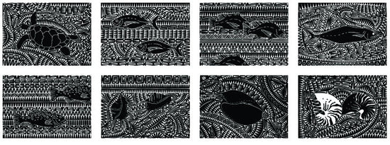 BRIAN ROBINSON | 'Malu Uruil' | 8 x linocut prints / boxed set ...